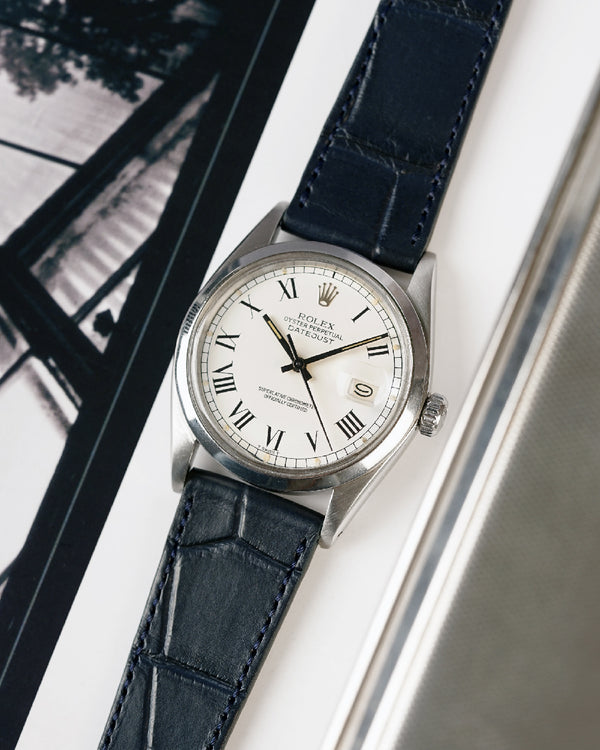 Matte Night Blue Square Scale Alligator Watch Strap - Atelier del Sur