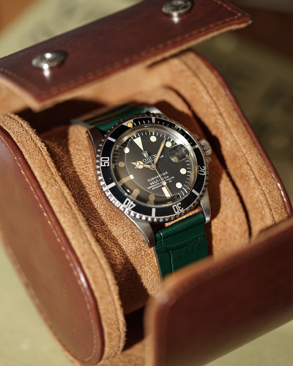 Stitchless Hunter Green Square Scale Alligator Strap - Atelier del Sur