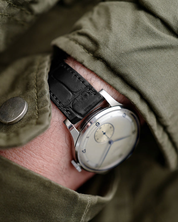 Matte Black Square Scale Alligator Watch Strap - Atelier del Sur